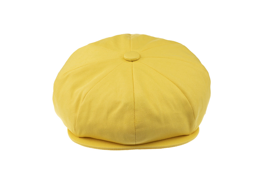 8 Piece Cotton Summer Cap Yellow