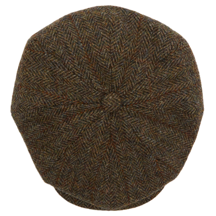 Harris Tweed 8 Piece Baker Boy Flat Cap in C001Y